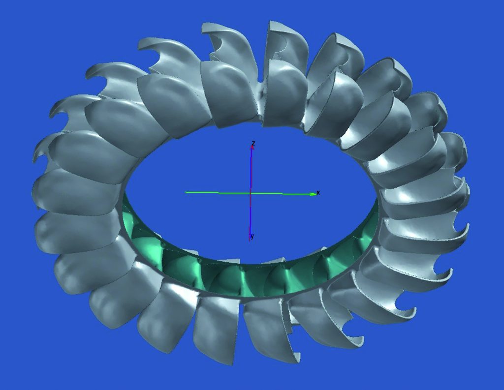 Quality control of water turbines with 3D scanning