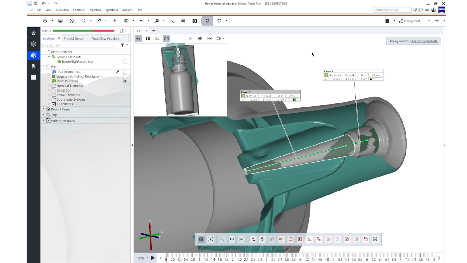 How to inspect the inside of medical plastic parts