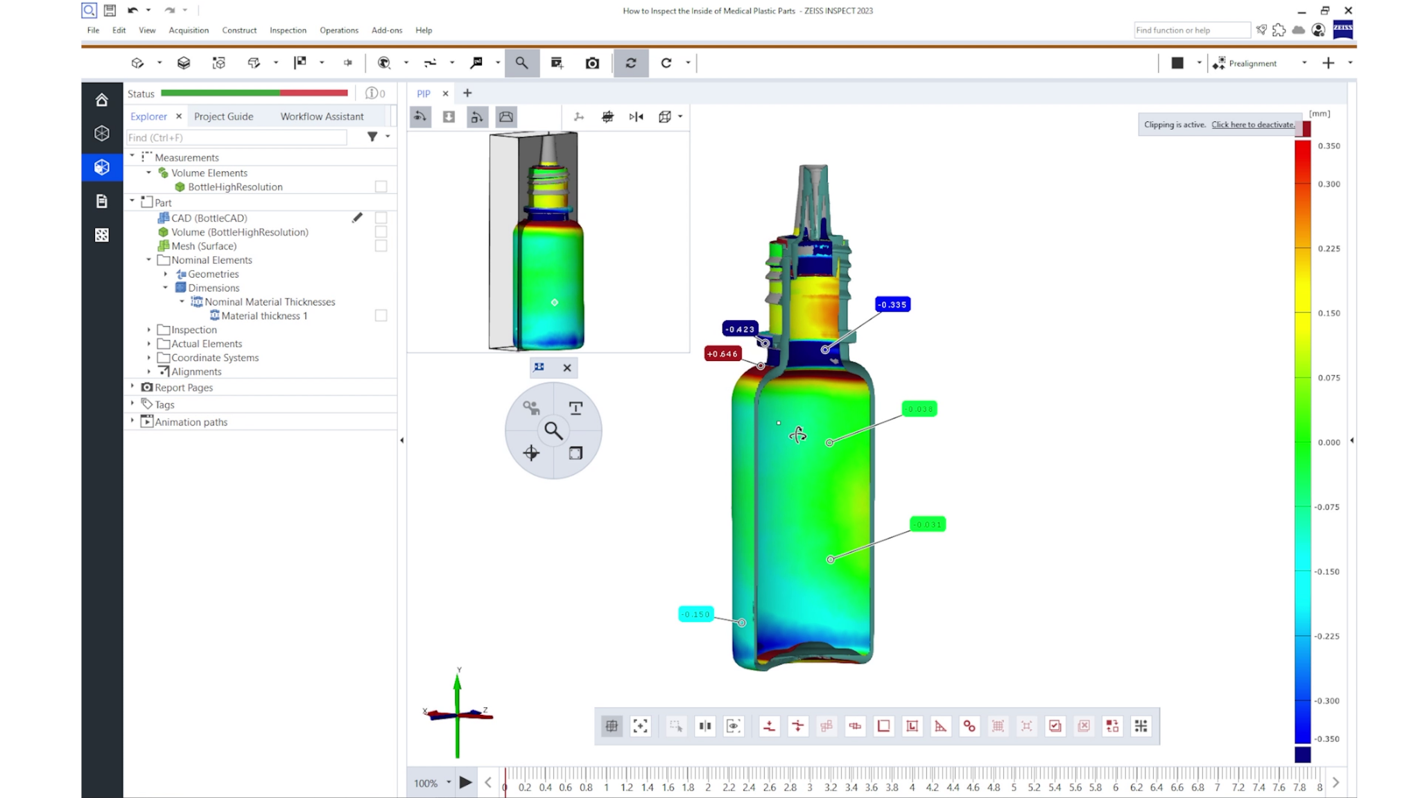 How to inspect the inside of medical plastic parts